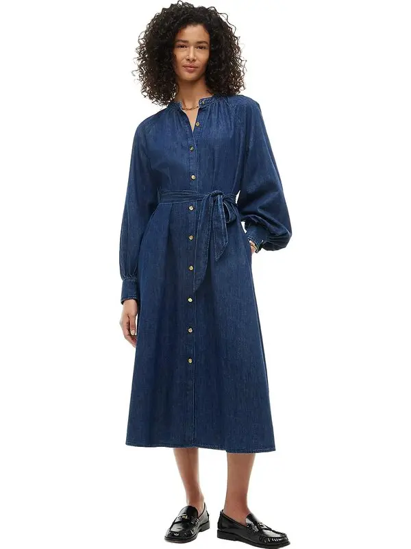 Tommy Hilfiger Belted Denim Midi Dress - Myf