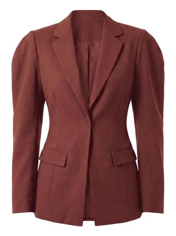 THE GT ATELIER Chocolate Tailored Blazer - Brown