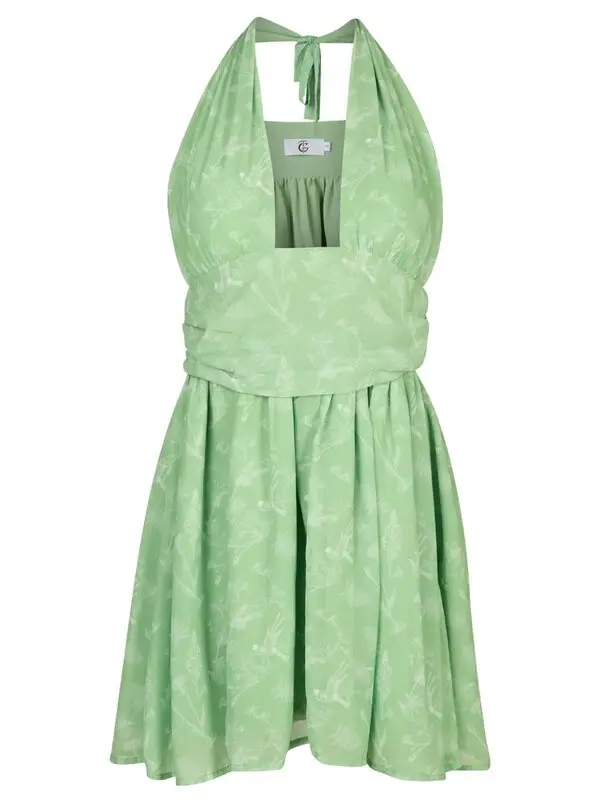 THE GT ATELIER Floral Mini Dress - Green
