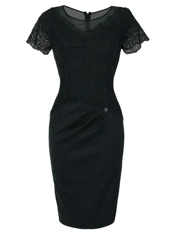 LUNA FASHION HOUSE Jody Lace V-neck Midi Dress - Green