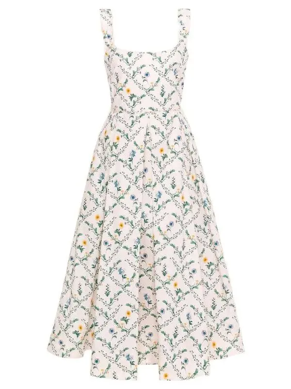 Agua Bendita Alcaparra Brisa Midi Dress - Ivory