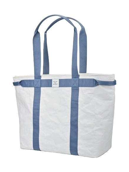 OUT OF THE WOODS Zip Top Carryall Tote Bag With Laptop Compartment - White