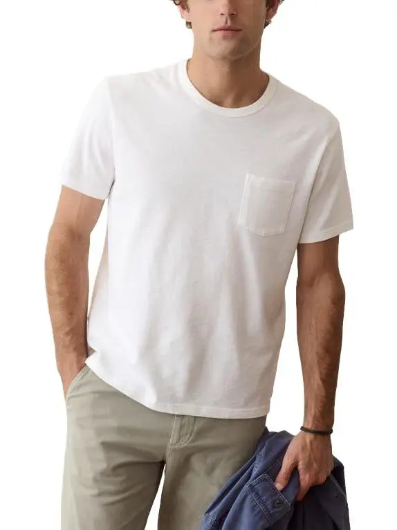 Marine Layer Luxe Slub Pocket T-shirt - White