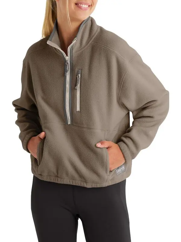 FREE FLY Ashridge Half Zip Fleece - Fossil