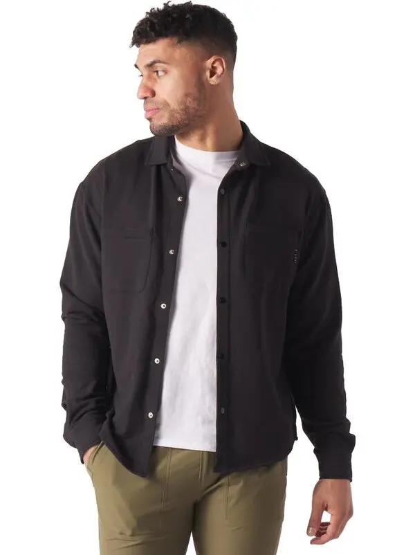 GLYDER Trek Button Front Shirt - Black