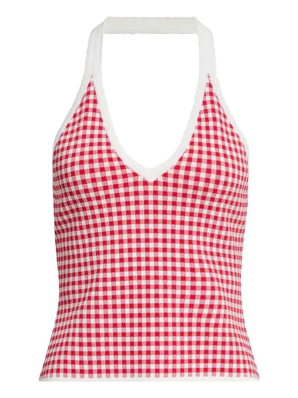 Posse Micah Halter Top - Red Gingham