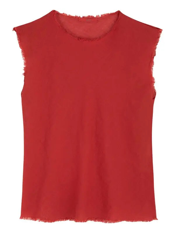 ALL THREE Iris Gauze Tank - Red