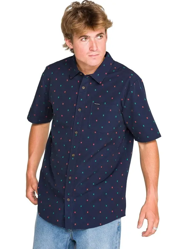 Volcom Bankstone Short Sleeve Shirt - Midnight