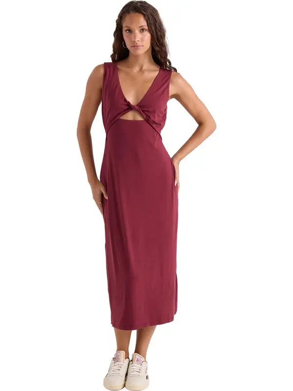 Volcom Stone Luz Dress Solid - Burgundy