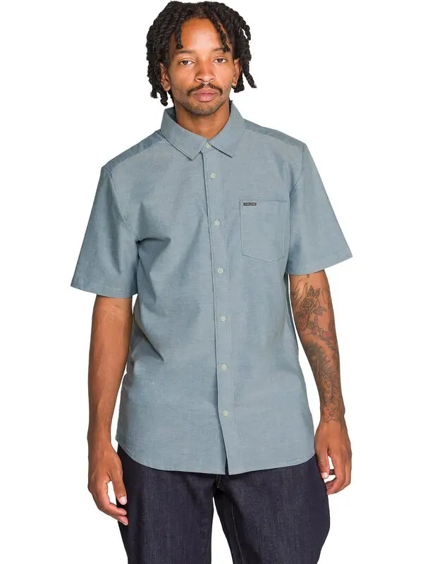 Volcom Everett Oxford Ii Short Sleeve Shirt - Stargazer