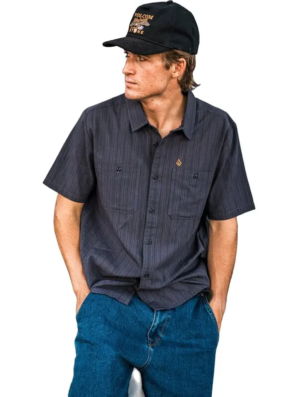 Volcom Kap Out Workwear Short Sleeve Shirt - Midnight