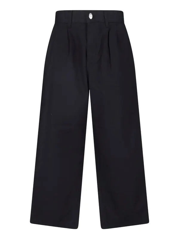 Carhartt Work In Progress Brockman" Wide Leg Cotton Pants - Black