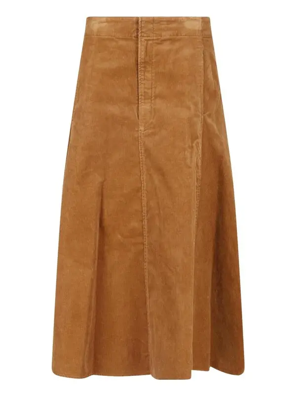 Polo Ralph Lauren Corduroy Midi Skirt - Brown