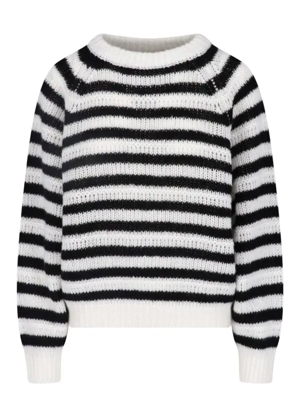 LISA YANG Striped Cashmere Sweater - Gray