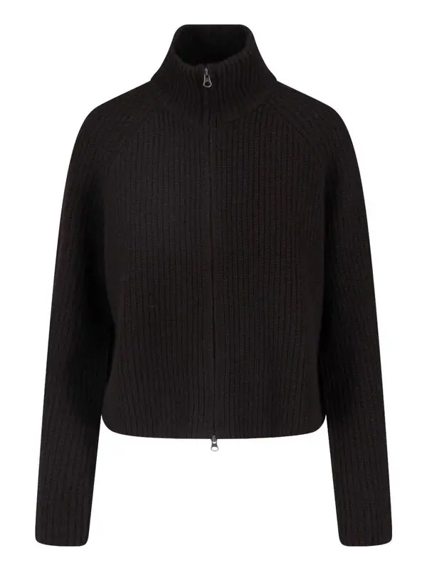 LISA YANG Cashmere Zip Cardigan - Brown