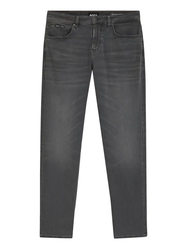 BOSS Maine Regular-fit Jeans In Black Stretch Denim - Dark Grey