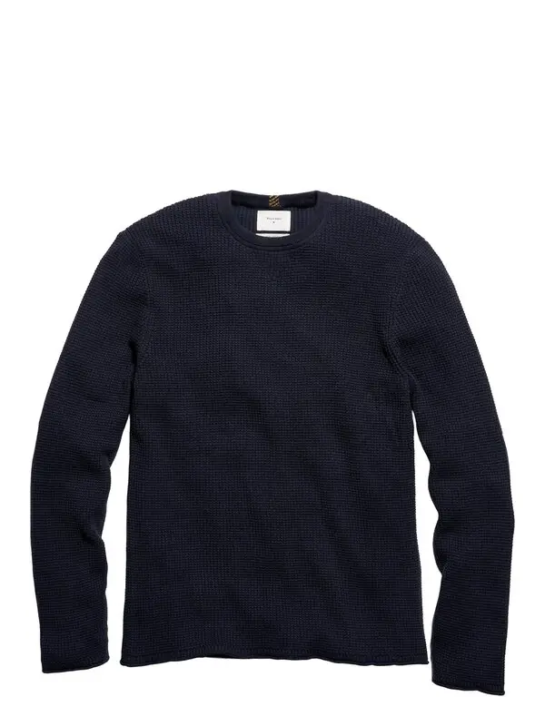 Billy Reid Martin Mini Waffle Crew - Blue