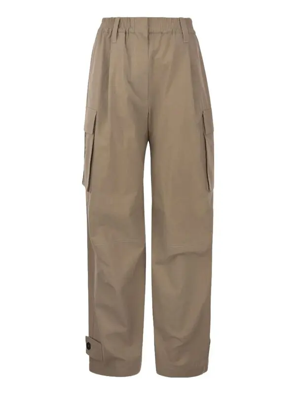 Brunello Cucinelli Pleated Cargo Trousers - Beige
