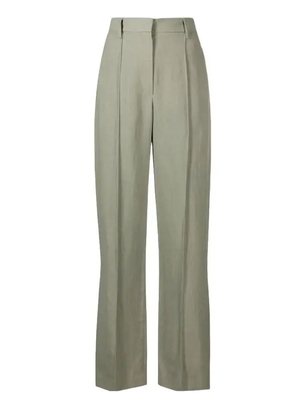Brunello Cucinelli High-waisted Tailored Trousers - Gray