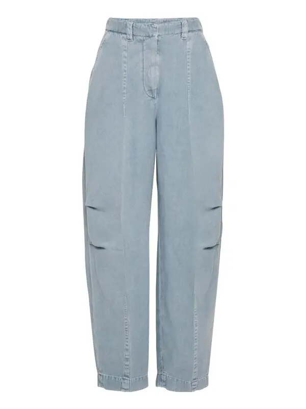 Brunello Cucinelli Mid-rise Straight-leg Denim Jeans - Sky-blue