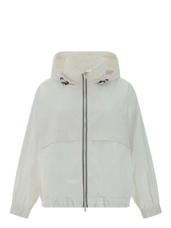 Brunello Cucinelli Zip-up Hooded Jacket - White