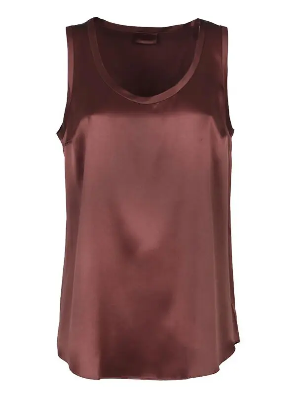 Brunello Cucinelli Sleeveless Silk Top - Red
