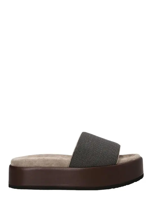 Brunello Cucinelli Chunky Open-tie Sandals - Black