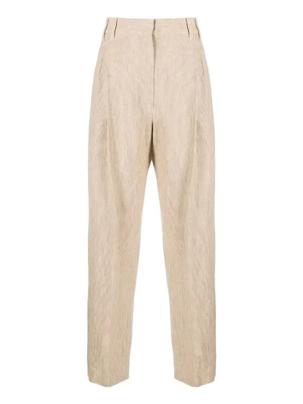 Brunello Cucinelli Corduroy Straight-leg Pants - Nude