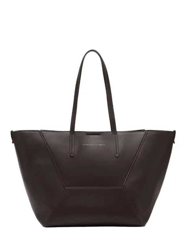 Brunello Cucinelli Bc Duo Embellished Small Tote Bag - Brown