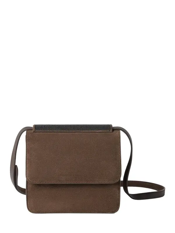 Brunello Cucinelli Monili-detail Crossbody Bag - Brown
