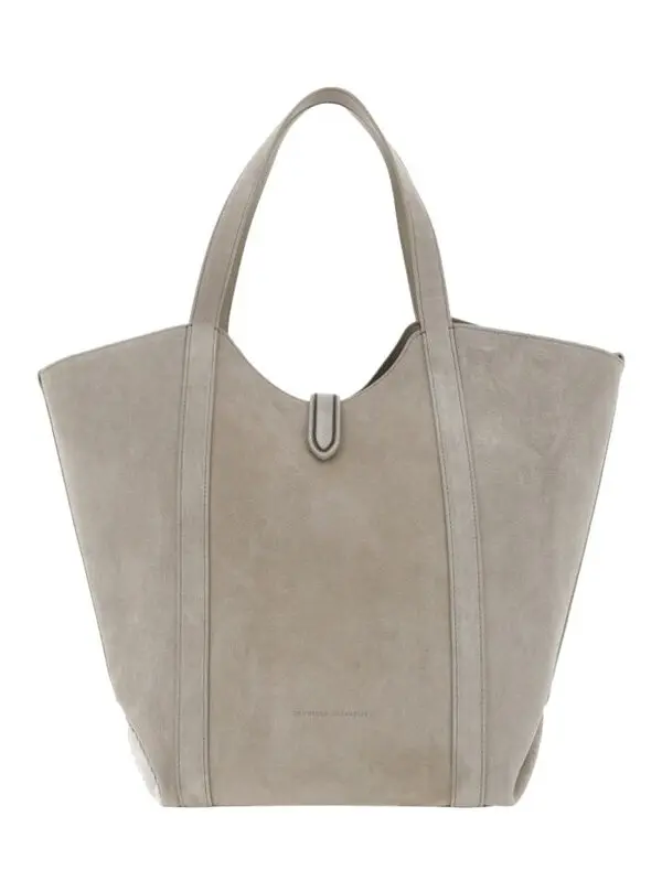 Brunello Cucinelli Panelled Suede Tote Bag - Nude