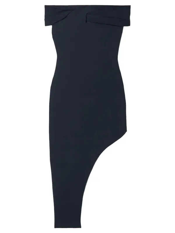SAFIYAA LONDON Double Rib Mid-length Dress - Black