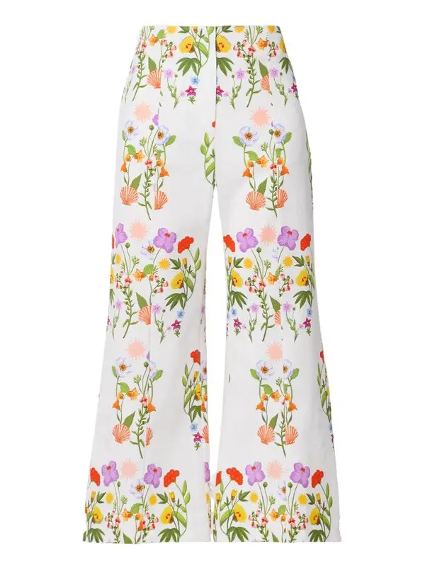 Borgo De Nor High-waisted Cropped Flare Pants - White