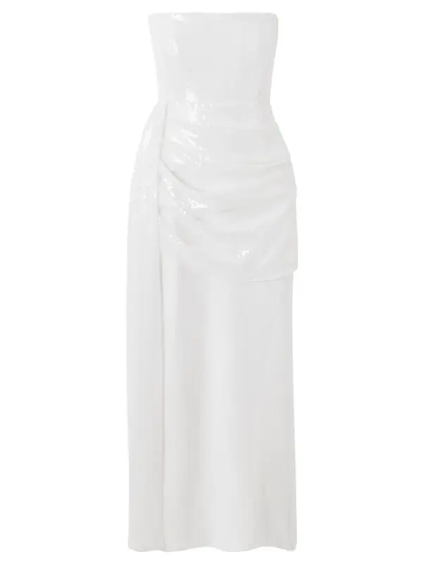 Alex Perry Sequin Tulle Draped Skirt - No