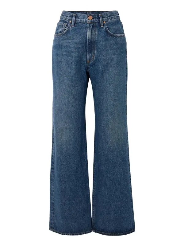 GOLDSIGN High-waisted Straight-leg Jeans - Blue