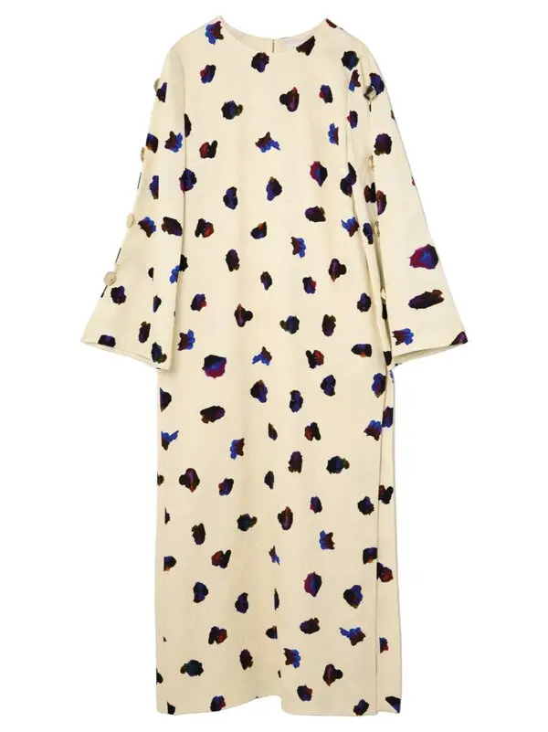 Borgo De Nor Embellished Floral Print Maxi Dress - Nude