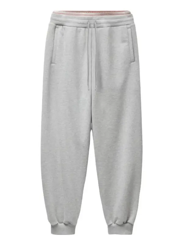 Versace Embroidered-logo Cotton Sweatpants - Grey