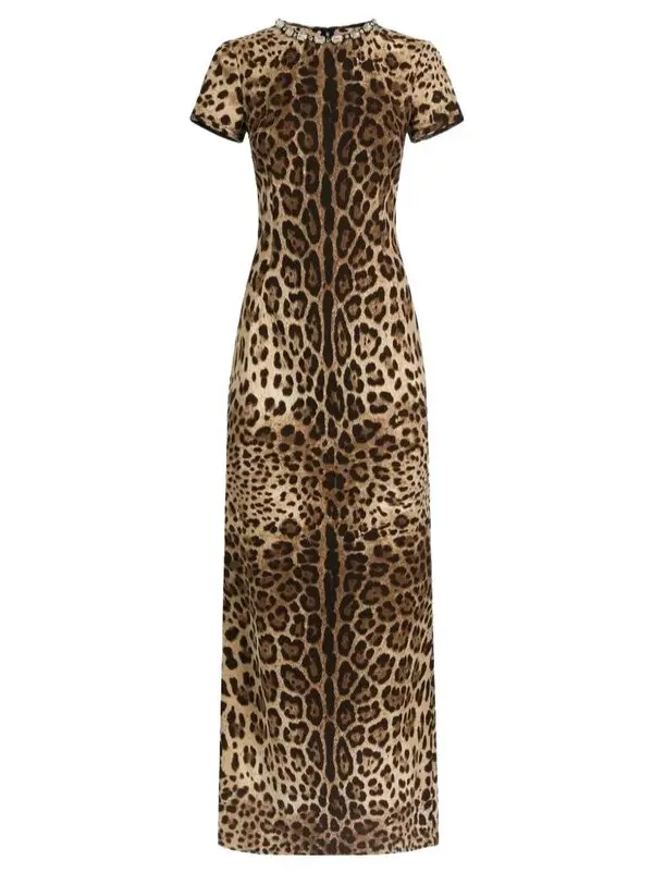 Dolce & Gabbana Short-sleeved Dress - Brown