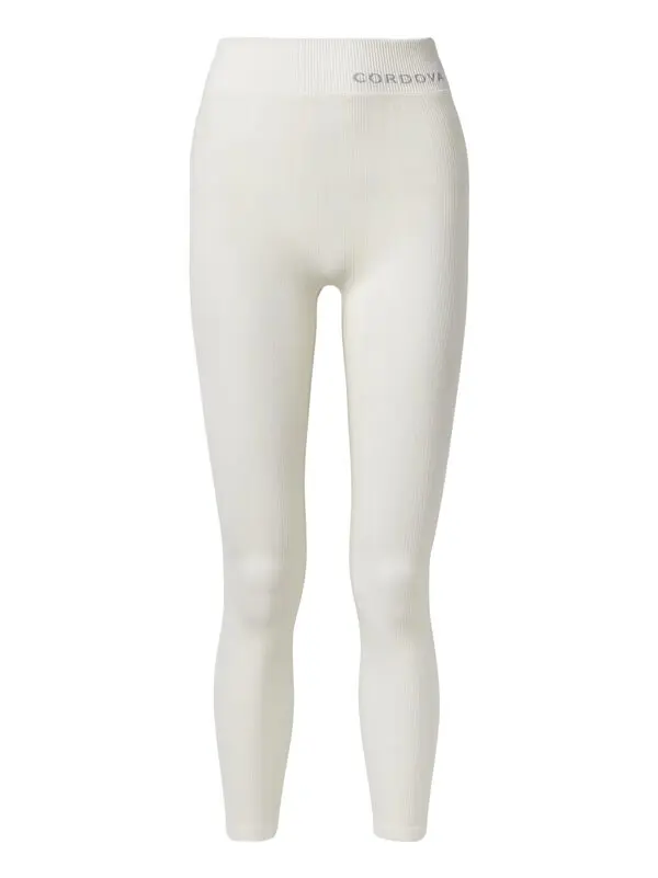 Cordova Sol Ribbed-knit Leggings - White
