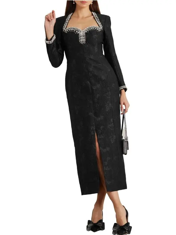 Huishan Zhang Seep Yarn Dress - Black
