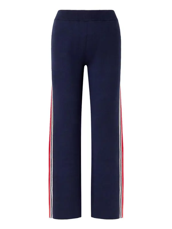 Fusalp Benada Striped Wool-blend Straight-leg Pants - Black