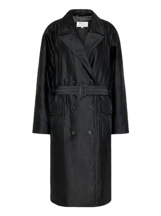 MAISON MARGIELA Double-breasted Coat With Wide Lapel - Black