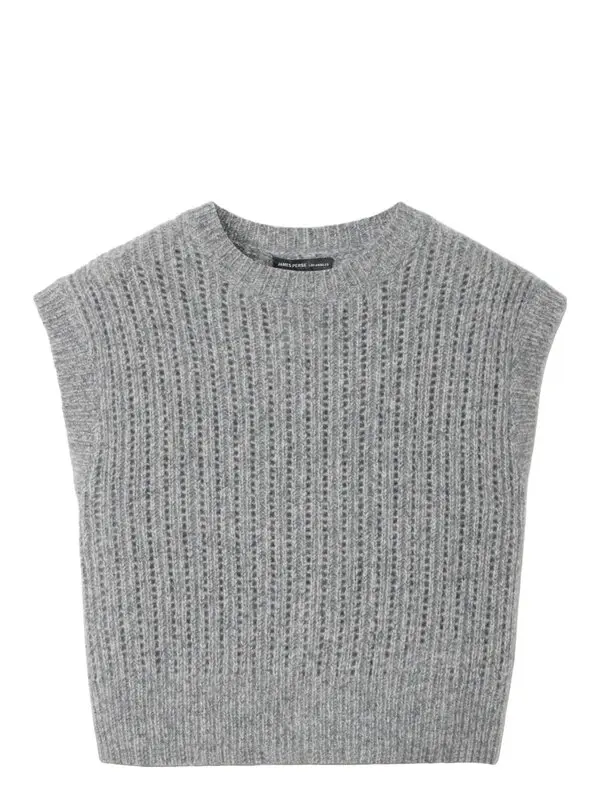 JAMES PERSE Cropped Textured Vest - Gray