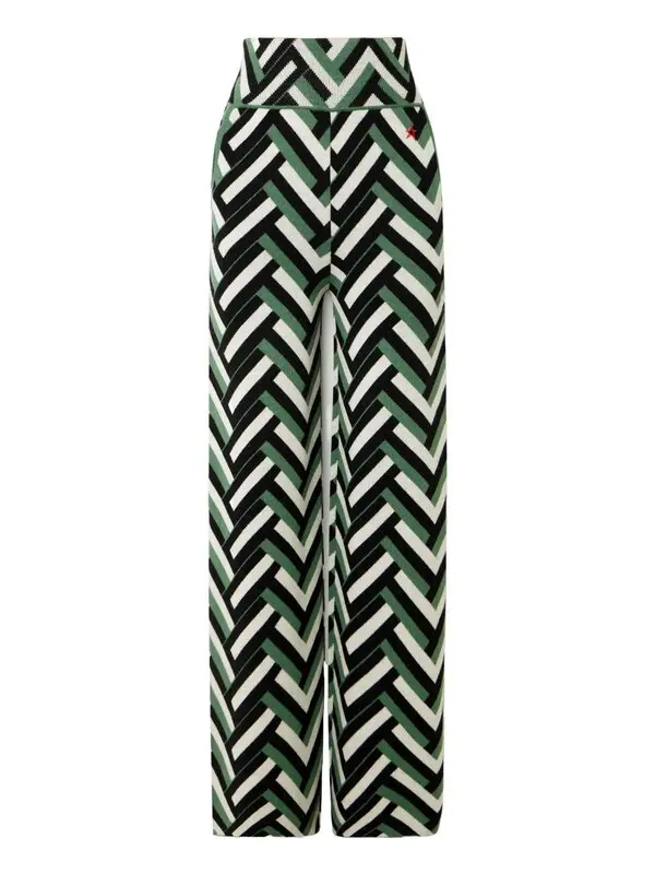 Perfect Moment Embroidered Wool Wide-leg Pants - Black