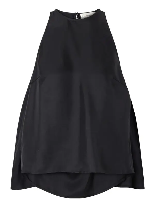 Loulou De Saison Silk Twill Cami Top - Black