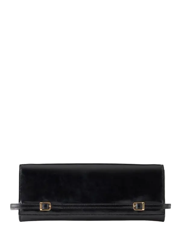 Simkhai River East West Leather Clutch - Black