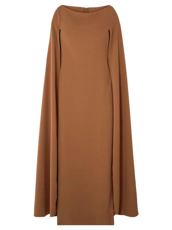 Solace Cape-style Dress - Brown