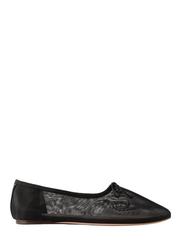 LOEFFLER RANDALL Mesh Ballet Flats With Bow Detailing - Black