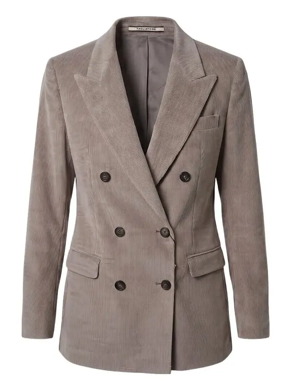 Tagliatore Double-breasted Long-sleeved Jacket - Gray