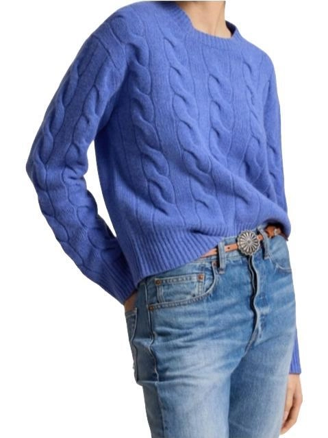 Polo Ralph Lauren Cable Knit Crewneck Sweater - Blue
